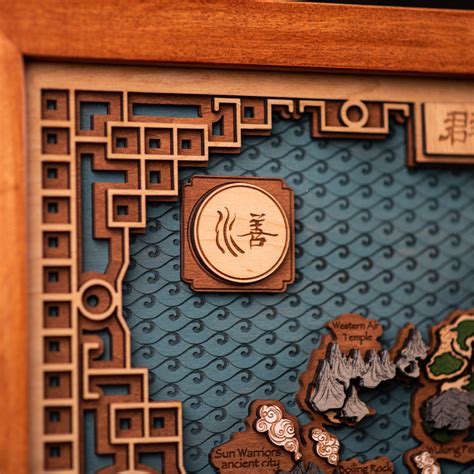 Avatar The Last Airbender 3d Wood Map Zewood