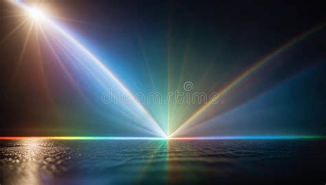 Conceptual Representation Of Natural Visible Light Refracted And Divided Into Its Color Spectrum