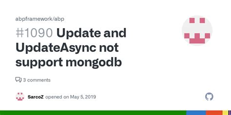 Update And Updateasync Not Support Mongodb · Issue 1090 · Abpframework