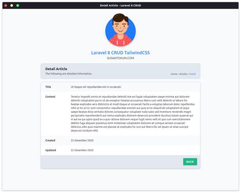 Tutorial Crud Laravel 8 Dengan Tailwindcss Susantokun