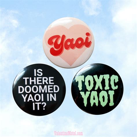 Toxic Yaoi Pin Or Magnet Set Etsy