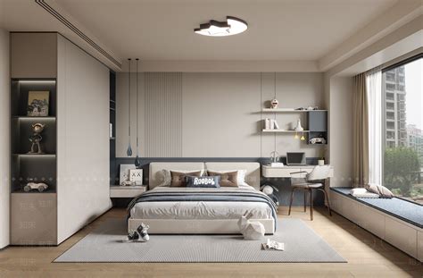 现代男孩房3d模型下载【id 1186328906】 知末3d模型网