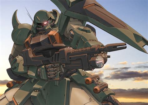 Gundam Zaku Ii Desert Mechs 2000x1423 Wallpaper Wallhaven Cc