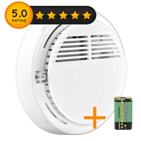 jual alat pendeteksi asap smoke detector baterai 9 volt shopee