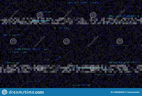 Glitch Background Digital Video With Random Distortions Abstract
