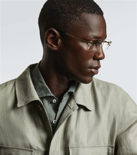 Signature C De Cartier Rectangular Glasses In Gold Cartier Eyewear