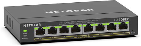 Amazon Com NETGEAR 8 Port Gigabit Ethernet PoE Network Switch Hub Internet Splitter GS108LP
