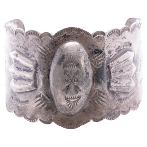 Vintage Scalloped Silver Cuff Bracelet From Taxco Mexico At 1stdibs