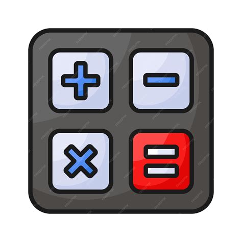 Premium Vector A Well Designed Calculator Icon Digital Computation And Arithmetic Functions