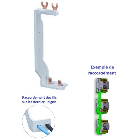 Peigne Dalimentation Vertical 1pn 63a Pour Liaison Entre 2 Inter
