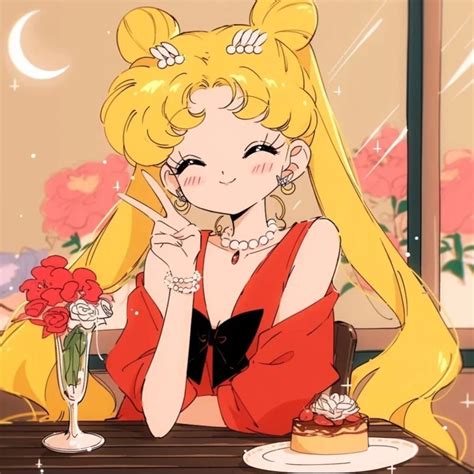 Sailor Moon Icon Personagens Loiras Garotas Fofas Garotas