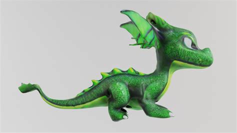 Symbol Small Green Dragon 3d Model 3d Model Turbosquid 2175202
