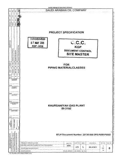 Project Specfication For Piping Class Pdf Pdf Pipe Fluid