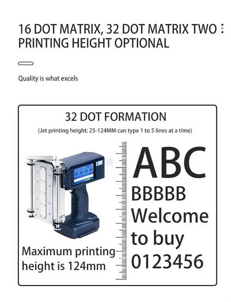 Large Character Handheld Inkjet Coding Printer For Leather And Metal