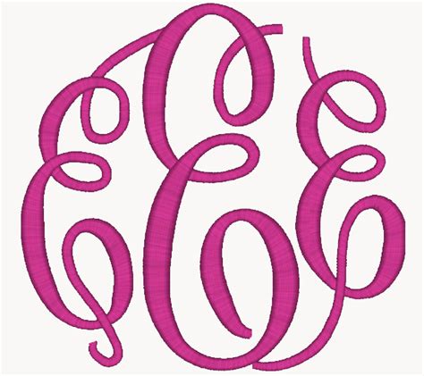 17 Monogram Master Circle Font Images Fancy Circle Monogram