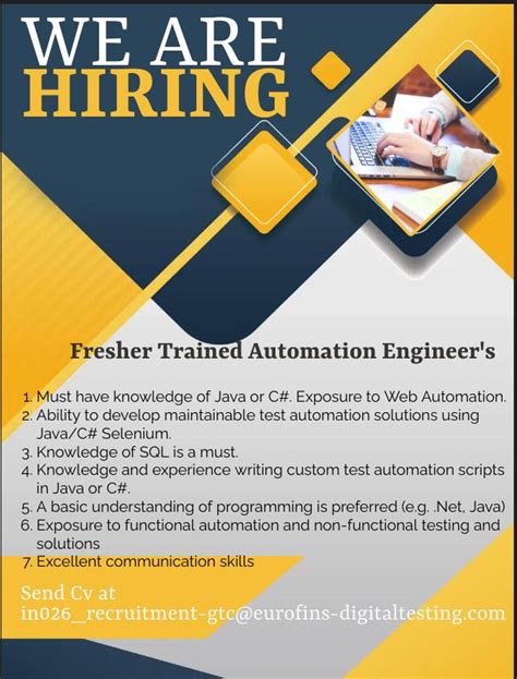 Shruti S On Linkedin Fresher Automation Hiringnow Hiringimmediately Automationtester