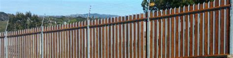 Steel Palisade With Wooden Cladding Frontier Fencing Sa Pty Ltd