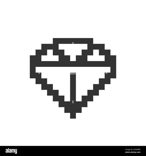 Diamond Pixelated Ui Icon Stock Vector Image And Art Alamy