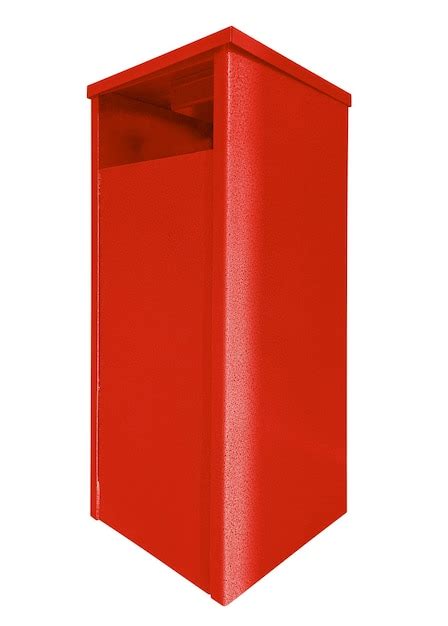 Premium Photo Garbage Can Red