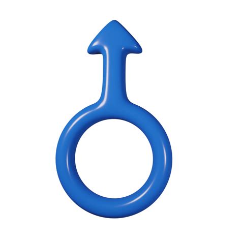 Glossy 3d Blue Male Gender Symbol With Circular Design 57743248 Png