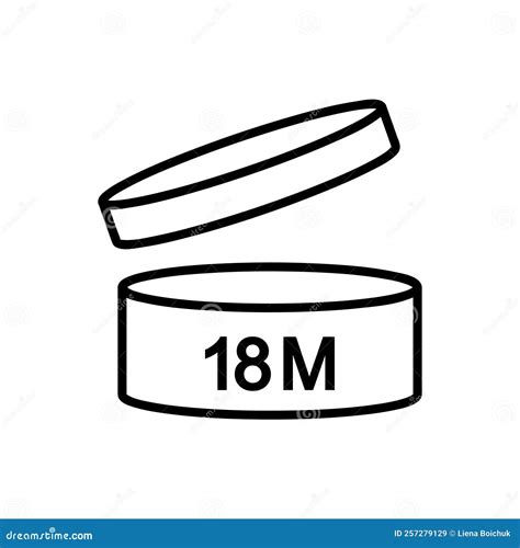 Expiration Date 18 Months Icon Period After Opening Symbol Modern