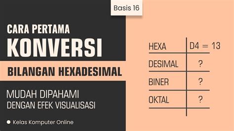 Konversi Bilangan Hexadesimal Ke Basis Bilangan Yang Lain Youtube