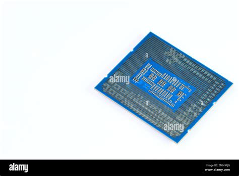 Cpu Central Processing Unit Computer Processor From The Bottom Side Socket Contact Isolated