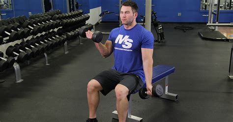 Seated Alternate Dumbbell Curls