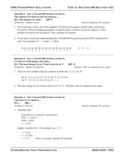 Gre Powerprep Test 2 Qr Solutions