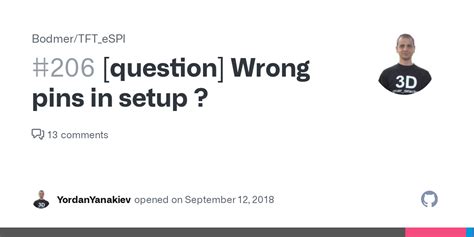 Question Wrong Pins In Setup Issue Bodmer TFT ESPI GitHub