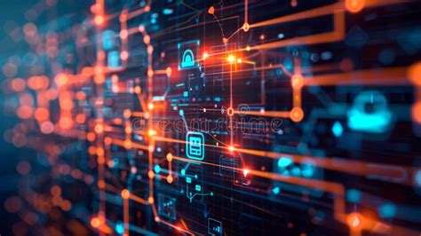 Visual Representation Of Interconnected Digital Networks And Flowcharts Used In Business