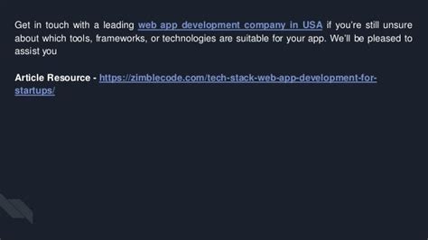 Tech Stack And Web App Development For Startups Pptx Web Development Internet