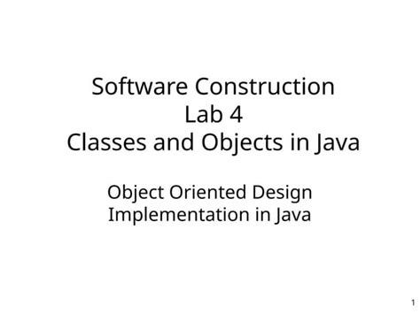 Lab4 Software Construction Bsse5pptx Ppt Ppt