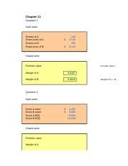 Week Ch Excel Template Xlsx Chapter Question Input Area Shares Of A Share