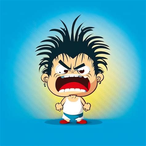 화난 표정 만화