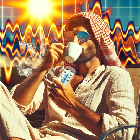 A Man Drinking Coffee In A High Heat Temperature Blank Template Imgflip