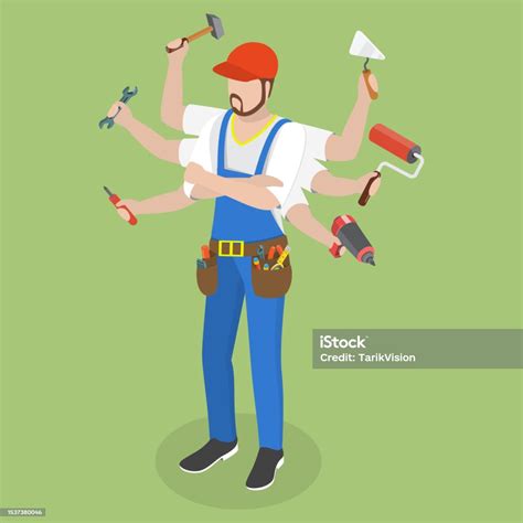 수리공의 3d 아이소메트릭 플랫 벡터 개념 그림 기어 기계 부분에 대한 스톡 벡터 아트 및 기타 이미지 기어 기계 부분 전기공 목수 Istock