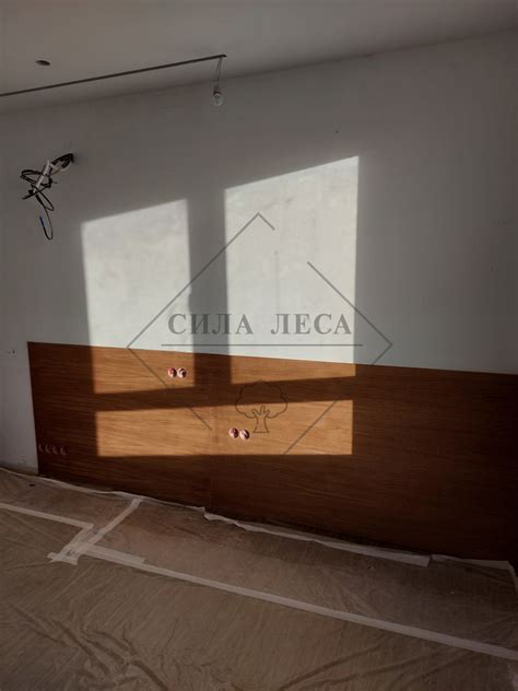 Стеновые панели и откосы шпонированные дубом в ЖК Простор Сила Леса