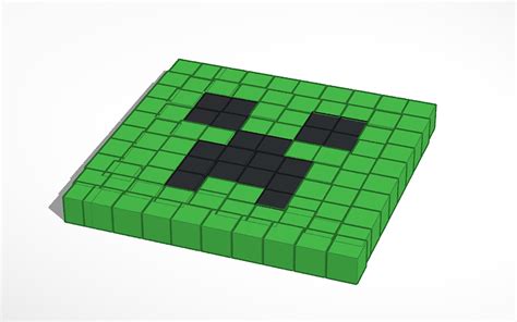 3d Design Creeper Face Minecraft Tinkercad