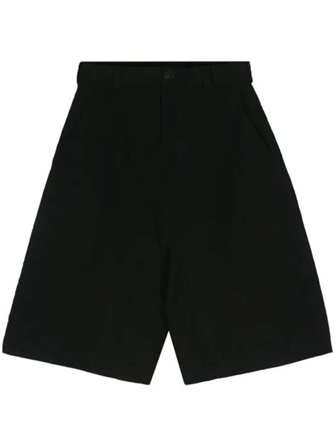 Sofie Dhoore Creased Wide Shorts Black Editorialist