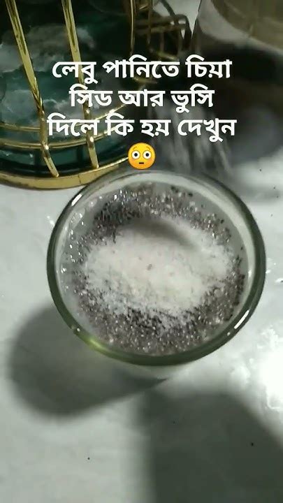 লেবু লেবু পানি আর চিয়া সিড এর মিশ্রণ সাথে ভুসি😍 Viral Lemon Lemonade Shorts Youtube