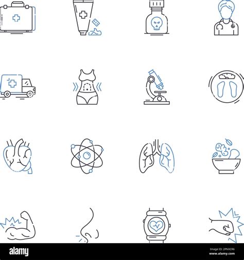 Massage Therapy Line Icons Collection Relaxation Technique Pressure