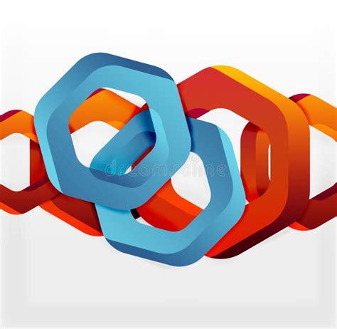Overlapping Hexagons Design Background Stock Vector Illustration Of Information Clean