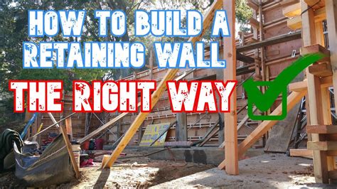 How To Build A Concrete Retaining Wall Youtube