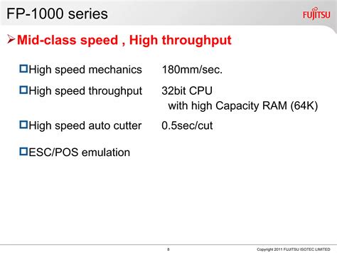 Fujitsu POS Printer FP Series PPT