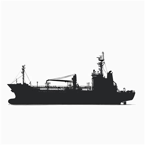 Silhouette Of An Fpso Vessel Against The Horizon Premium Ai Generated