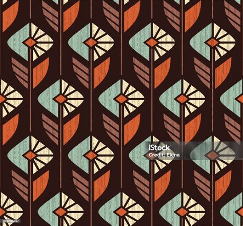 아르데코 스타일의 기하학적 민트 베이지 색상이 있는 갈색 벡터 매끄러운 배경 0명에 대한 스톡 벡터 아트 및 기타 이미지 0명 갈색 그래픽 프린트 Istock