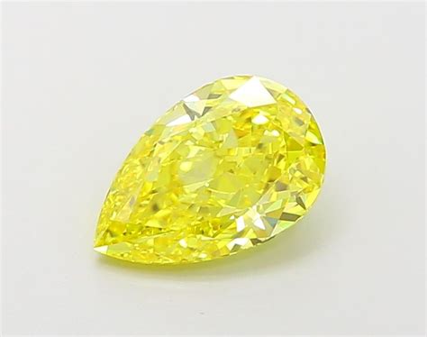 151 Carat Lab Grown Pear Cut Diamond Yellow Colour If Clarity