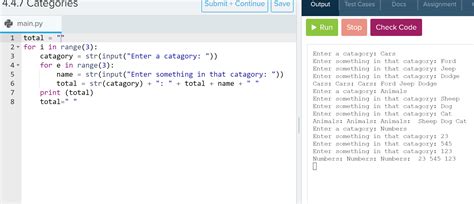 Intro To Cs 4 4 7 Catagories R Codehs