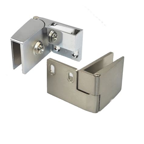 Zinc Alloy Cabinet Door Glass Upper And Lower Hinges Winedisplay Cabinet Hinge Glass Door Clip